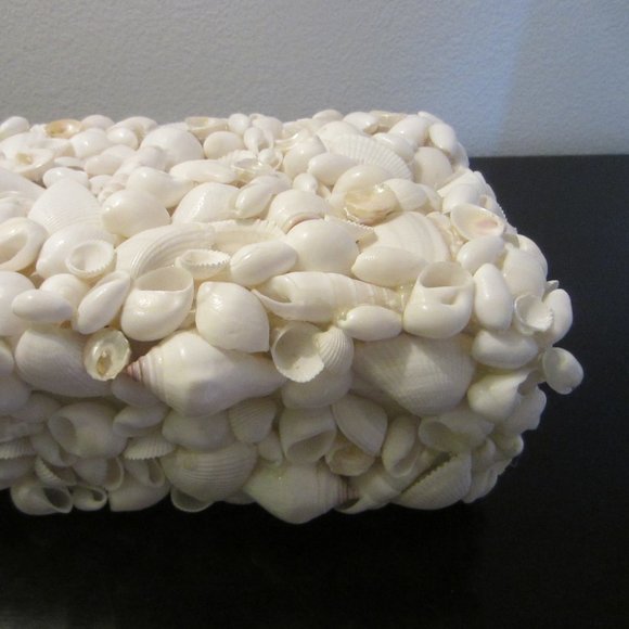 Accents | Nautical White Cardboard Rectangle Shell Jewelry Box Hand ...